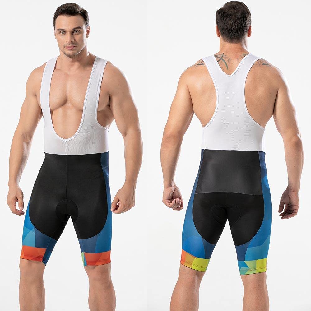 MOXILYN Men's Bike Clothing Set Cycling Jerseys Road Bicycle Shirts Kit + Bib Shorts Quick-Dry Full Zipper Riding Clothes