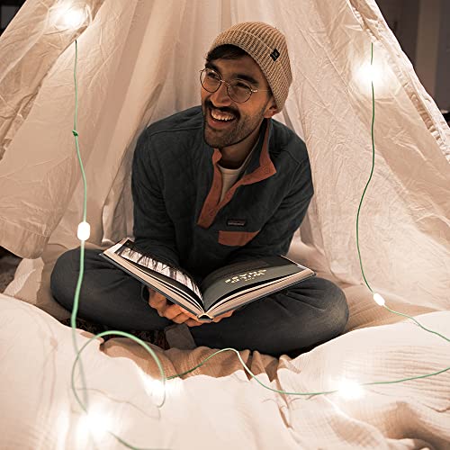 MPOWERD Luci Solar String Lights + Phone Charger: White 18' Rechargeable via Solar or USB-A, 100 Lumens LEDs, Lasts Up to 20 Hours, Waterproof, Camping, Backyard, and Travel