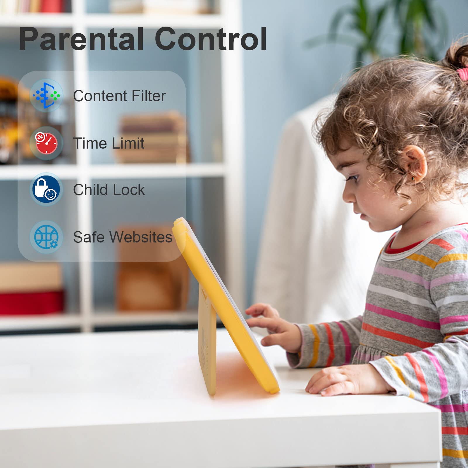 C idea Tablet for Kids Age 3-7,Android 12 Kids Tablet for Toddler,7" Children Tablet with Case/WiFi/Dual Camera/32gGB+1TB Expanded/HD IPS Safety Eye Protection for Boys and Girls Gift