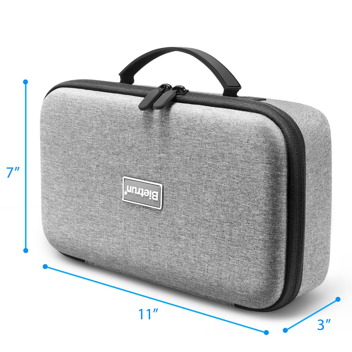 Bietrun Wireless Microphone Portable Storage Case WXM02 WXM04 WXM19 WXM21, Dual Mic Bag with EVA Hard Shell Exterior, Case Only, for travel outing handheld