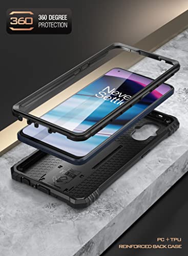 Poetic Revolution Series Case for OnePlus Nord N20 5G, [6FT Mil-Grade Drop Tested], Full-Body Rugged Dual-Layer Shockproof Protective Cover with Kickstand and Built-in-Screen Protector, Black