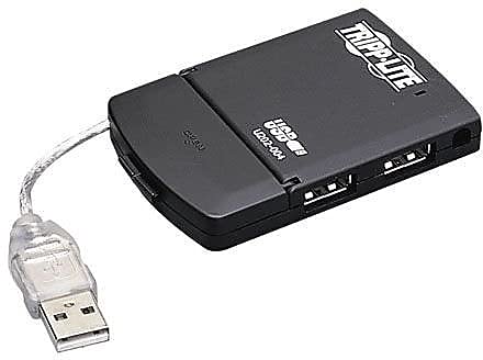 Tripp Lite U222004R U222-004-R 4-Port USB 2.0 Ultra-Mini Hub, Black