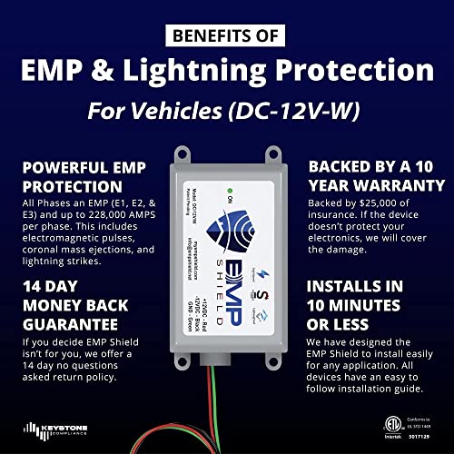 EMP Shield β Vehicle EMP Protection 12 Volt DC for Car and Truck (DC-12V-WV) Lightning, Solar Flare, and Surge Protection