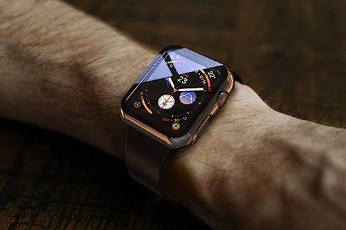 Misxi 2 Pack Hard PC Case with Tempered Glass Screen Protector Compatible with Apple Watch Series 6 SE Series 5 Series 4 40mm, Clear