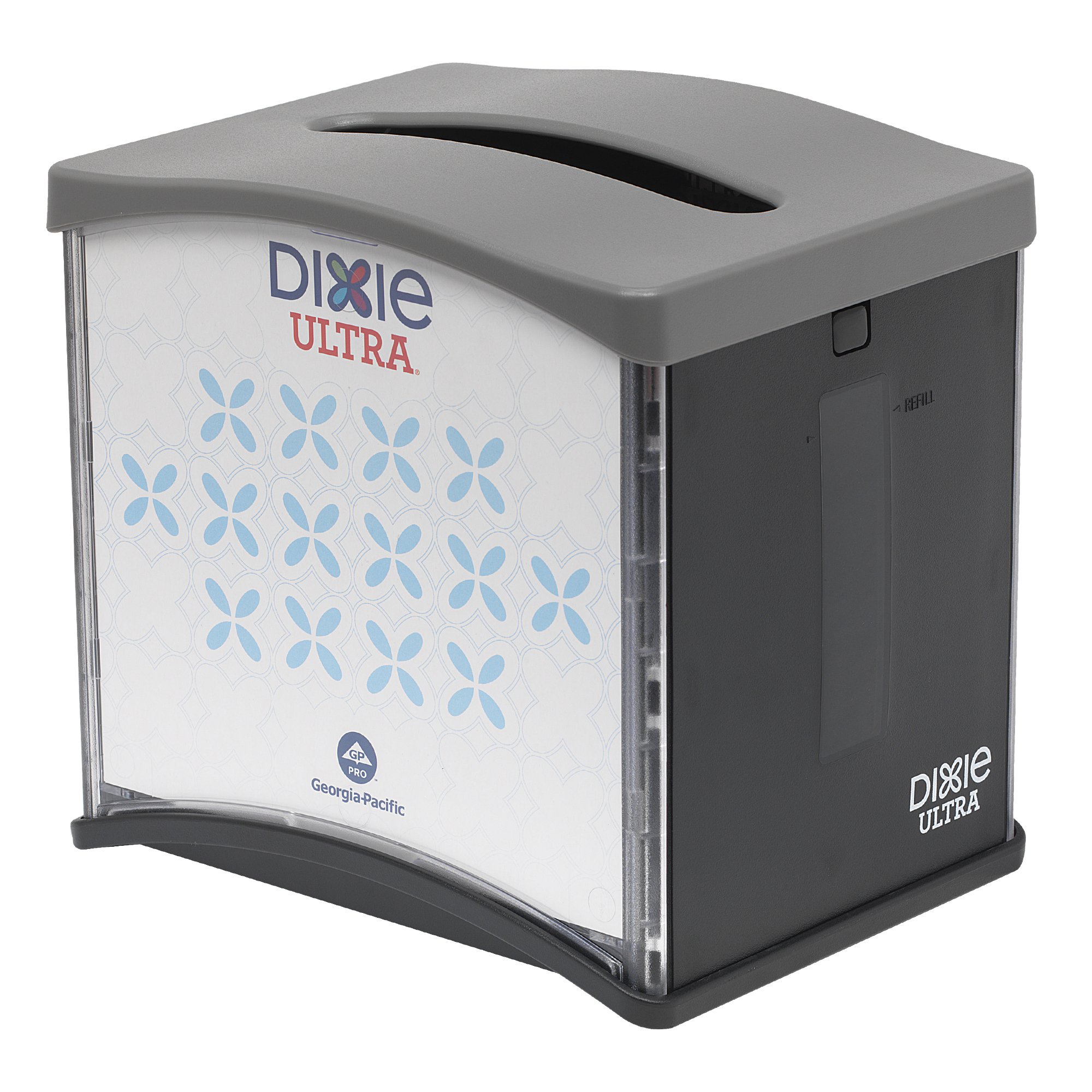 Dixie Ultra Tabletop Interfold Napkin Dispenser (Formerly EasyNap) by GP PRO (Georgia-Pacific), Black, 54527, Holds 300 Napkins, 5.900" W x 7.480" D x 6.640" H