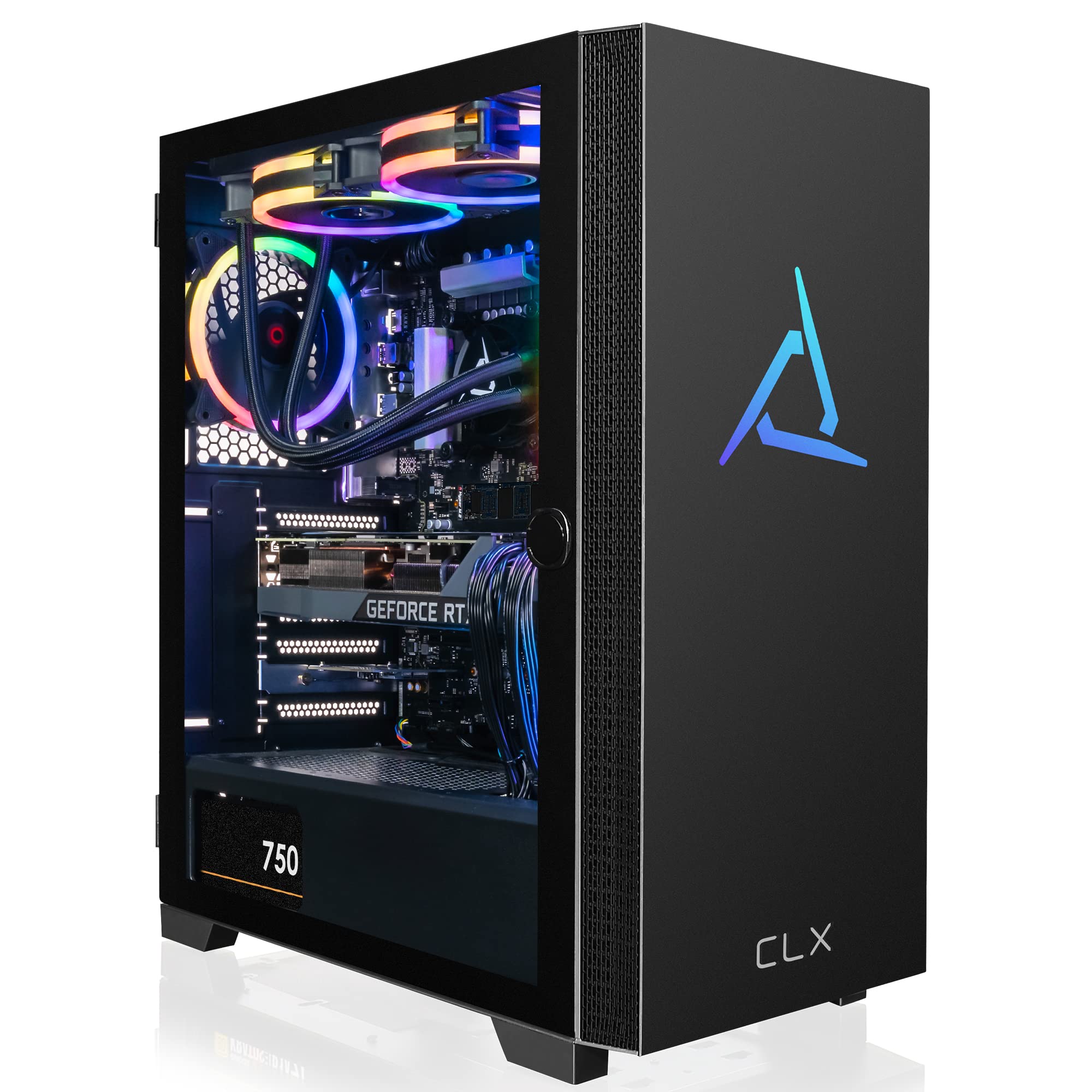 CLX Set Gaming PC - Intel Core i5 13600KF 3.5GHz, GeForce RTX 3070, 1TB NVMe M.2 SSD, 4TB HDD,16GB DDR5 RGB Memory, 240mm AIO, WiFi, Windows 11 Home, Black