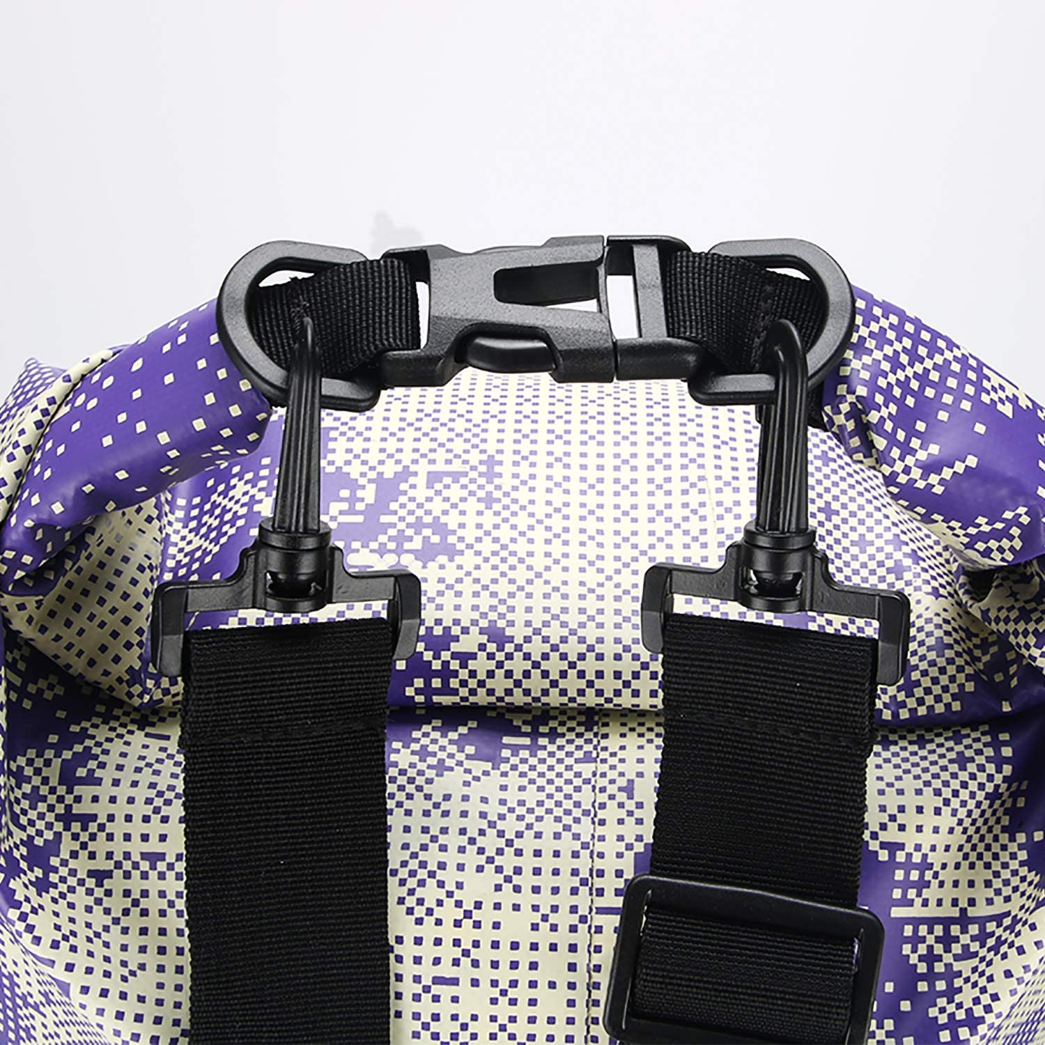 Buffalo Gear 20L Waterproof Dry Bag Backpack Duffel Bag for Travel, Motorcycling, Cycling, Hiking, Camping (Purple)