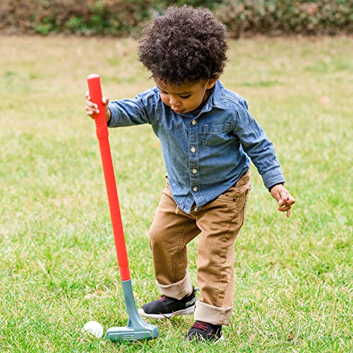 Sunny Days Entertainment Toddler Golf Set β Complete Golf Toy Playset for Kids | 3 Junior Golf Clubs + 3 Balls + 2 Practice Holes + 1 Golf Cart with Wheels