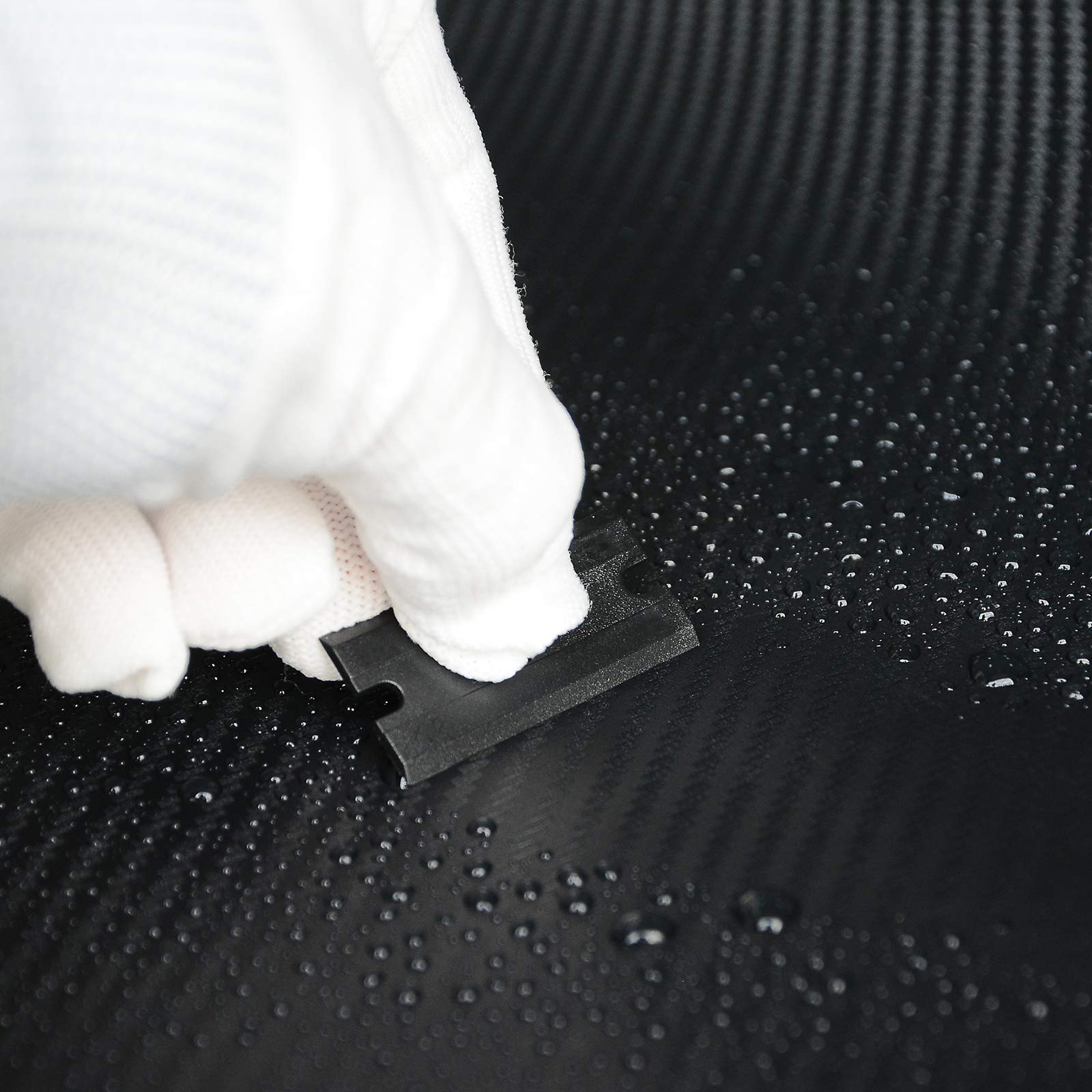EHDIS Plastic Razor Blades 100 PCS Double Edged Plastic Blade for Safety Glass Scraper and Plastic Razor Scraper Tool for Remove Decals Stickers Adhesive Label Glue and Glass Clean-Black