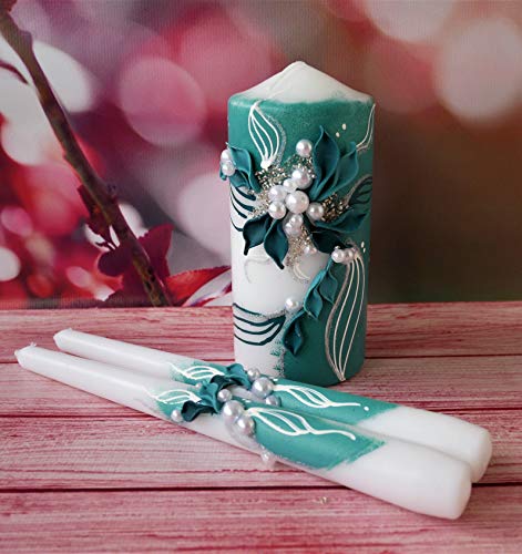 Magik Life Unity Candle Set for Weddings-Wedding Unity Candles-Candle Sets-6 Inch Pillar and 2 10 Inch Tapers -Unity Candle