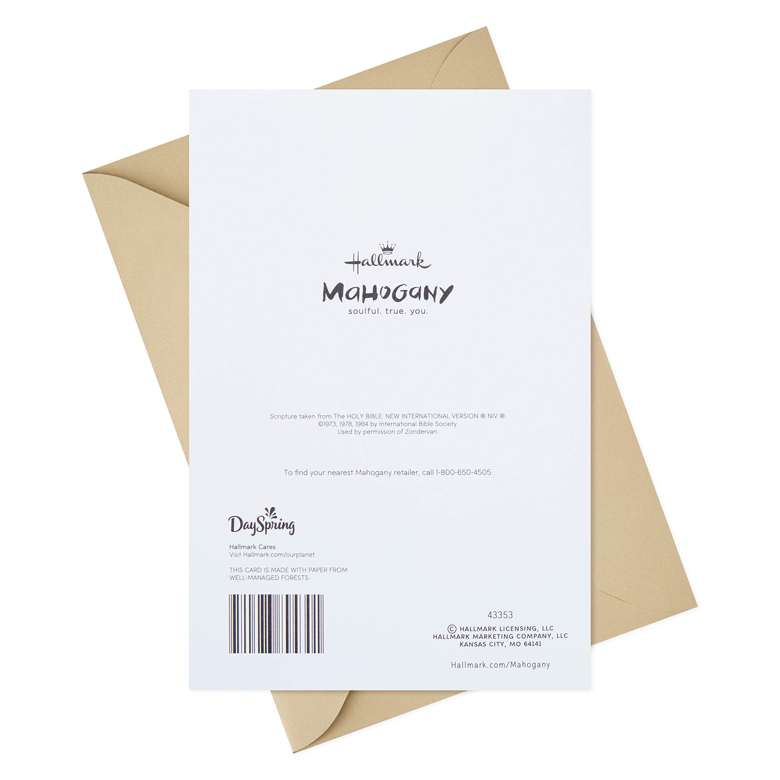 Hallmark Mahogany Religious Sympathy Greeting Card (They Leave Footprints)