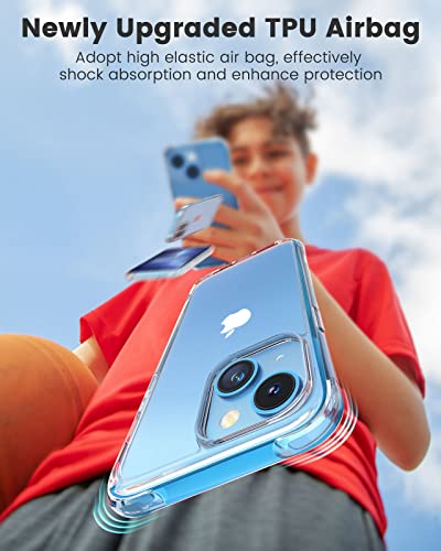 Mkeke Designed for iPhone 14 Plus Case Clear, [Non Yellowing] [Military Grade Protection] Shockproof Slim Case for iPhone 14 Plus 6.7 inch 2022