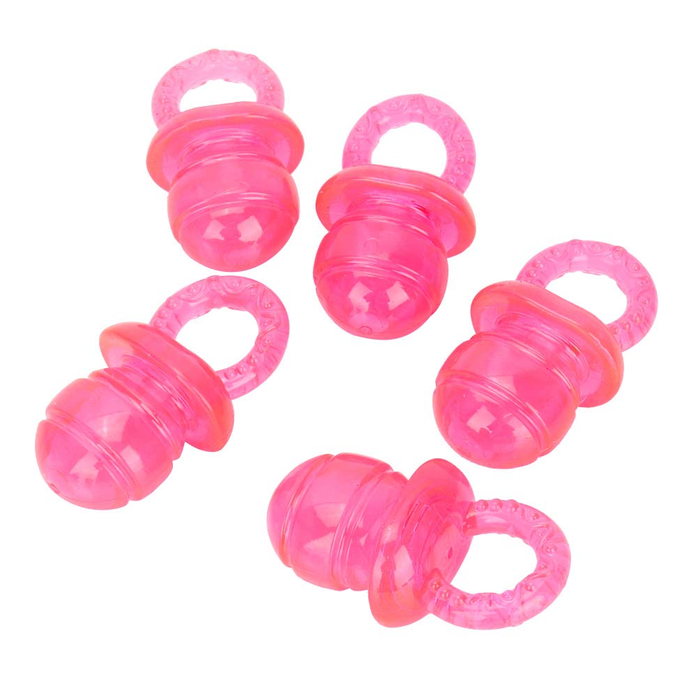 Estink Pet Chew Toy, 5PCS / Set Pacifier Shaped Pet Dogs Teether Teething Sounding Interactive Chew Toy Teeth Cleaning Interactive Training Play Toy Pet Supplies (Red)