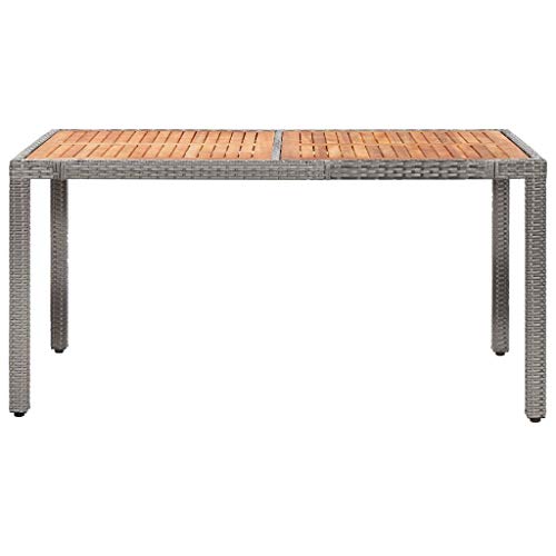 MBFLUUML Outdoor Patio Furniture, Patio Dining Sets, 7 Piece Patio Dining Set with Cushions Poly Rattan Gray Suitable for Patio, Porch, Backyard, Balcony.
