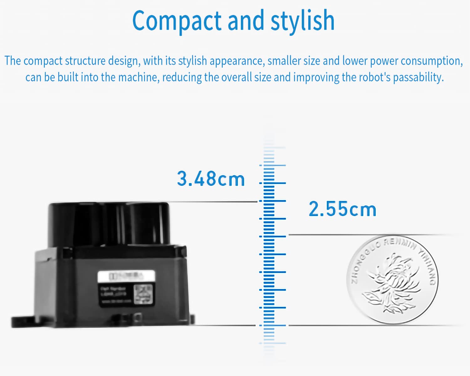 innomaker DTOF LiDAR Time-of-Flight Lidar STL-19P, 360 Degree Omni-Directional Laser Scanning,Anti-Glare 60000Lux, 5000Hz ranging Frequency, 12m Radius ranging, Support ROS/ROS2