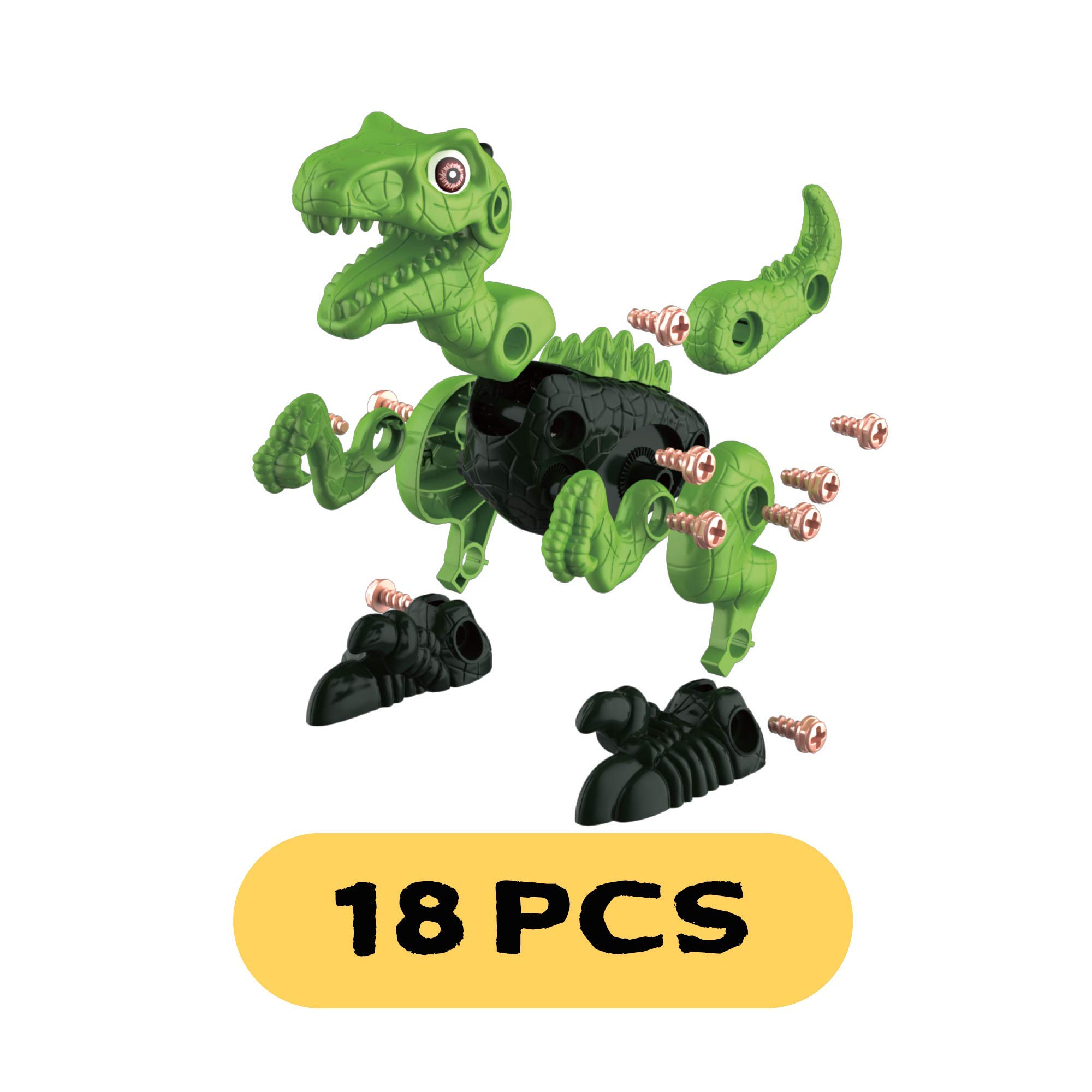 Take Apart Dinosaur Toys for Boys Building Toy Set with Electric Drill Construction Engineering Play Kit STEM Learning for Kids Girls Age 3 4 5 Year Old