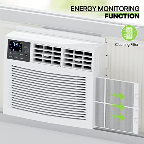 Magshion Window Air Conditioner 12000 BTU, Wi-Fi Enabled or Remote Control, Cooling for Large Rooms up to 450 Sq. Ft., 12K BTU Window AC Unit with Easy Install Kit
