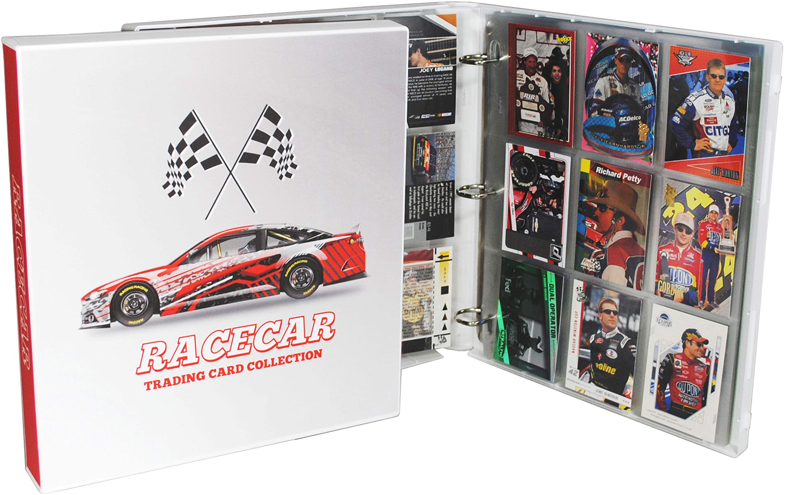 UniKeep Nascar Themed Collectible Card Storage Binder, 360 Card Capacity (Car)