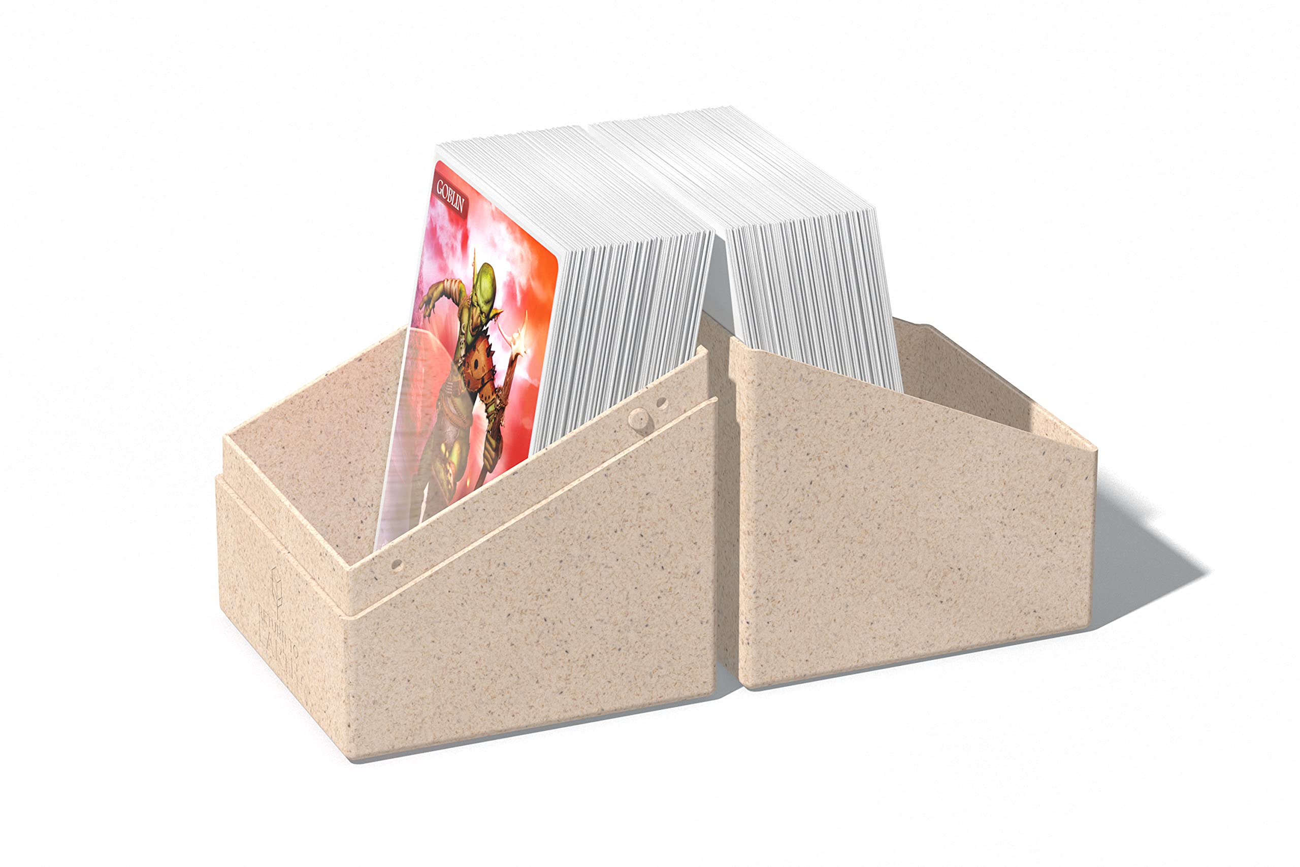 Ultimate Guard RTE Boulder 100+, Deck Case for 100 Double-Sleeved TCG Cards, Natural Color, 97% Renewable, Made in Germany, Secure & Durable Storage