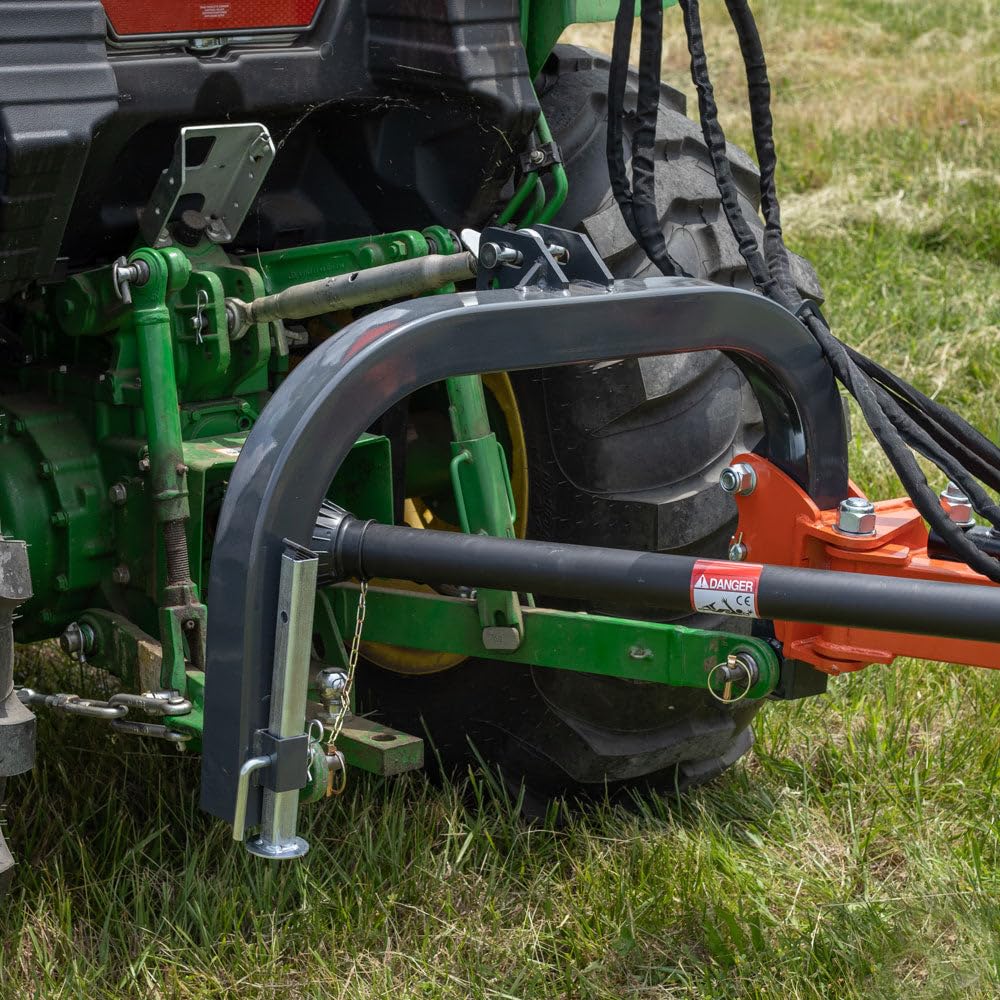 Titan Attachments 3 Point 65" Offset Flail Ditch Bank Mower for Cat 1 Tractors, 30-50HP, Hydraulic Offset and Tilt