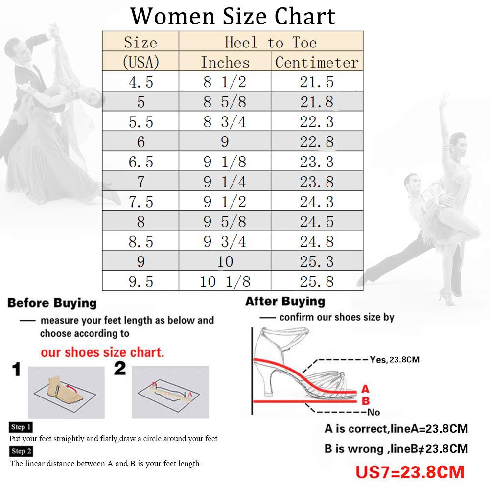 DKZSYIM Women's Satin Latin Dance Shoes Rhinestone Ballroom Salsa Performance Practice Dancing Shoes,AFCT40403-Black-6.5,US 7