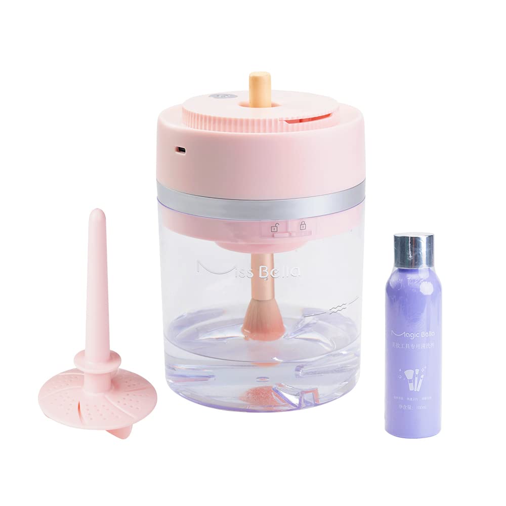 Electric Makeup Brush Cleaner Dryer Machine, USB Charging Portable Automatic Cosmetics Brushes Makeup Sponges Washing Cleaning Self-Drying Machine