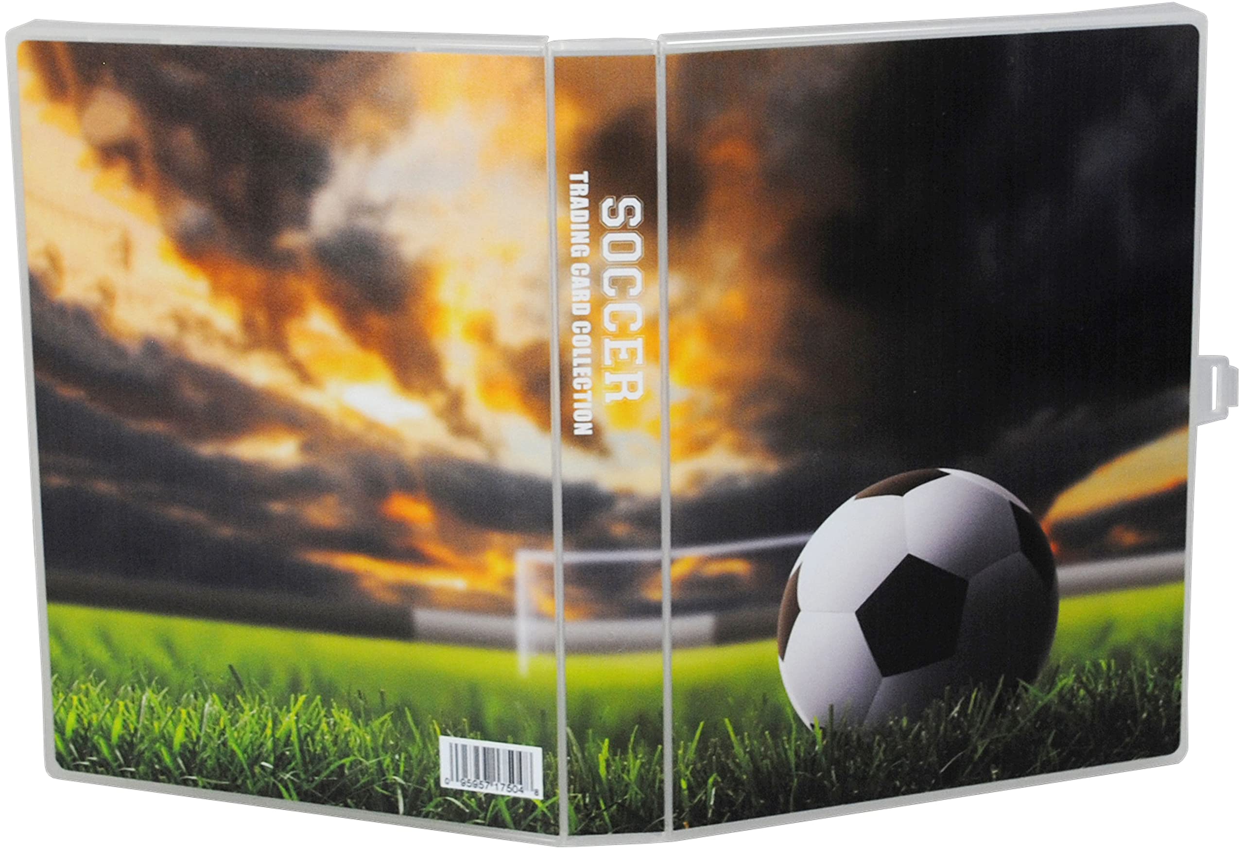 UniKeep Trading Card Binder With Soccer Theme - Card Collection Case With 100 Top Loading Pockets - For Baseball Cards, Soccer Cards, TCG, MTG, Pokemon, or Yugioh