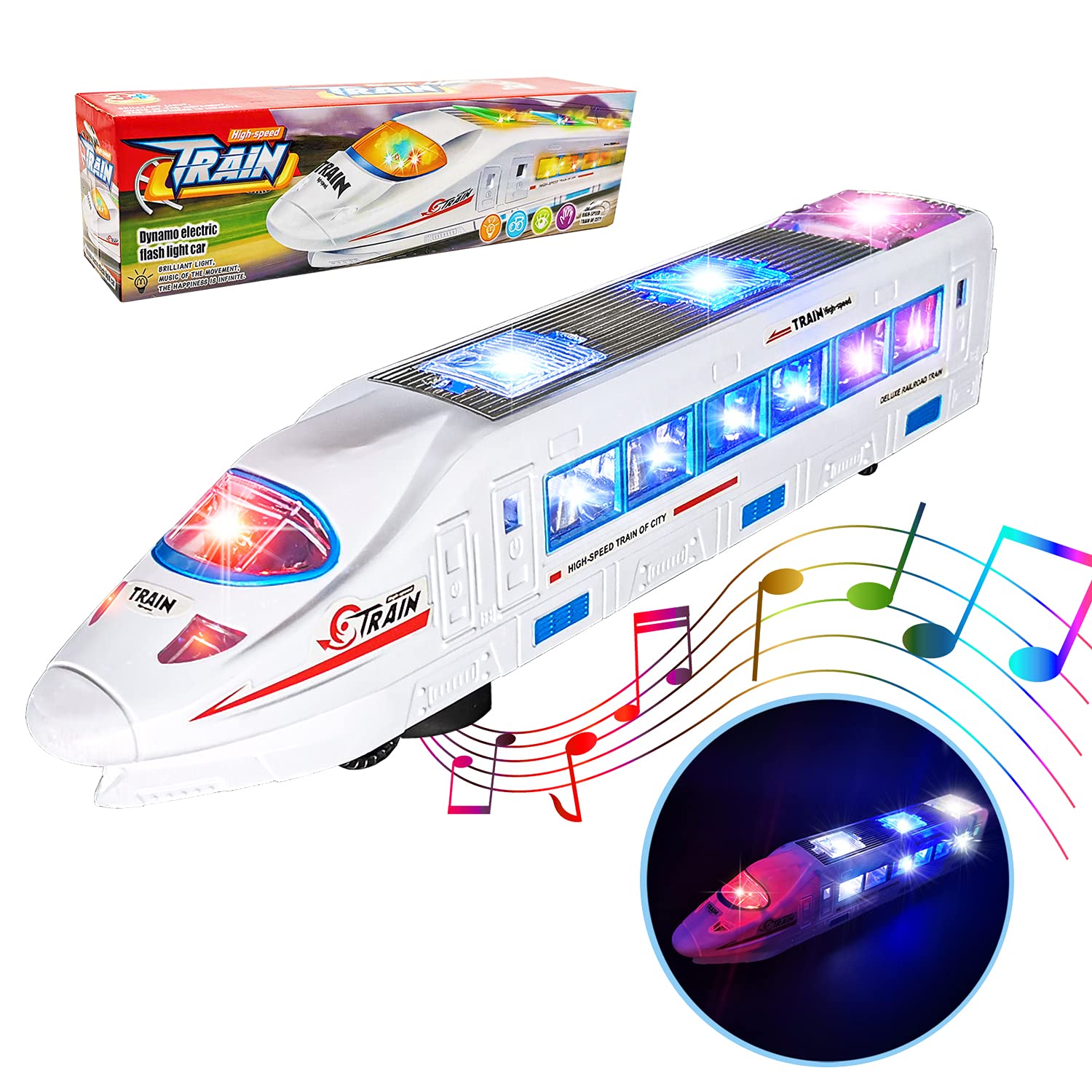 YJMYYX Toys for 3-12 Year Old Boys, Electric Train Toys with 3D Light & Music, Perfect Christmas Birthday Gifts for 3 4 5 6 7 8 Year Old Kids, Boys & Girls