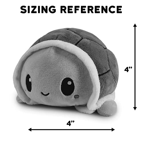 TeeTurtle - The Original Reversible Turtle Plushie - Green - Cute Sensory Fidget Stuffed Animals That Show Your Mood 4 inch