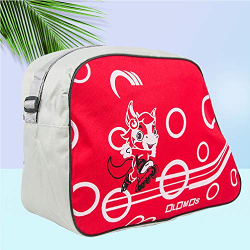 BESPORTBLE 1pc Skate Bag Portable Fashionable Adjustable Shoulder Strap Roller Skate Inline Skate Ice Skating Shoes Storage Bag Organizer Red