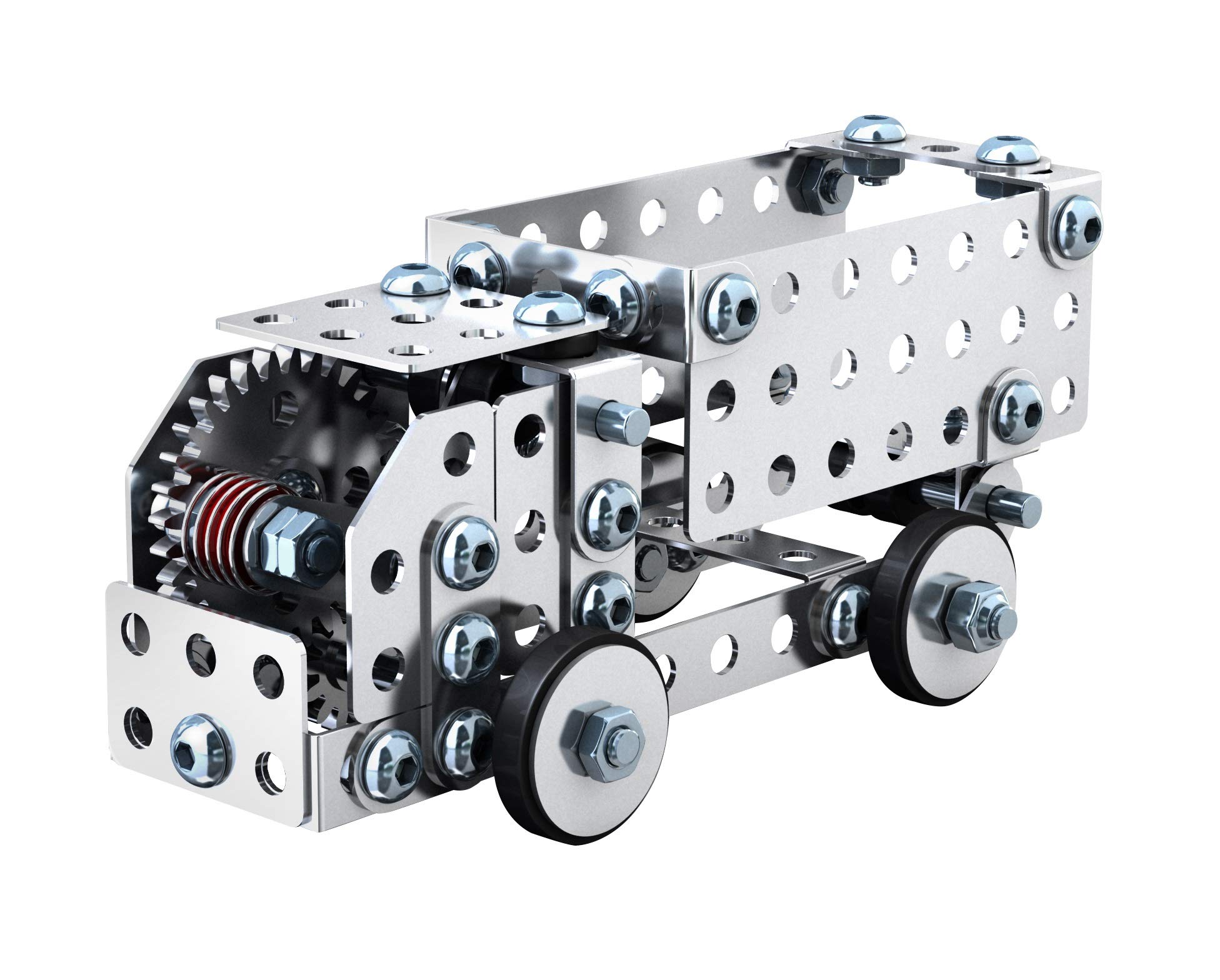 Schylling Steel Works Mechanical Multi-Model - Steel Building Set - Includes 300 Pieces, Tools, and Instructions to Make 10 Different Models - Ages 8 and Up