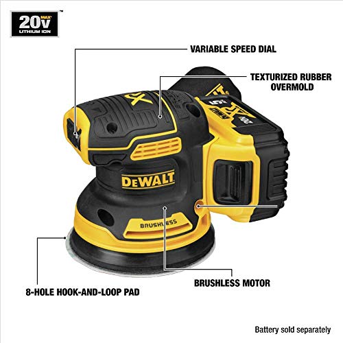 DEWALT 20V MAX XR Brushless Combo Kit with Cordless Orbital Sander (DCK287D2 & DCW210B)