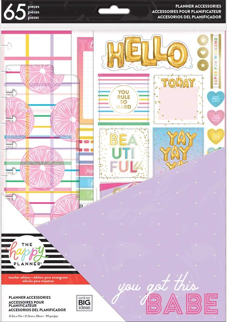 Big Ideas Happy Planner BIG Accessory Pack Teacher Edition Super Fun TAP-10