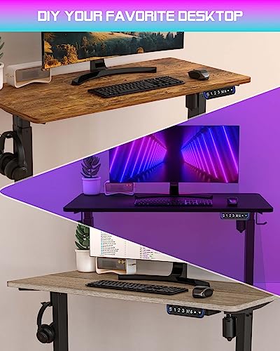 Subhtoh Adjustable Standing Desk Frame, Electric Standing Computer Desk Frame for Home Office Table Leg, Adjustable Height Stand Up Desk Base with Memory Controller,Sit Stand Desk Leg