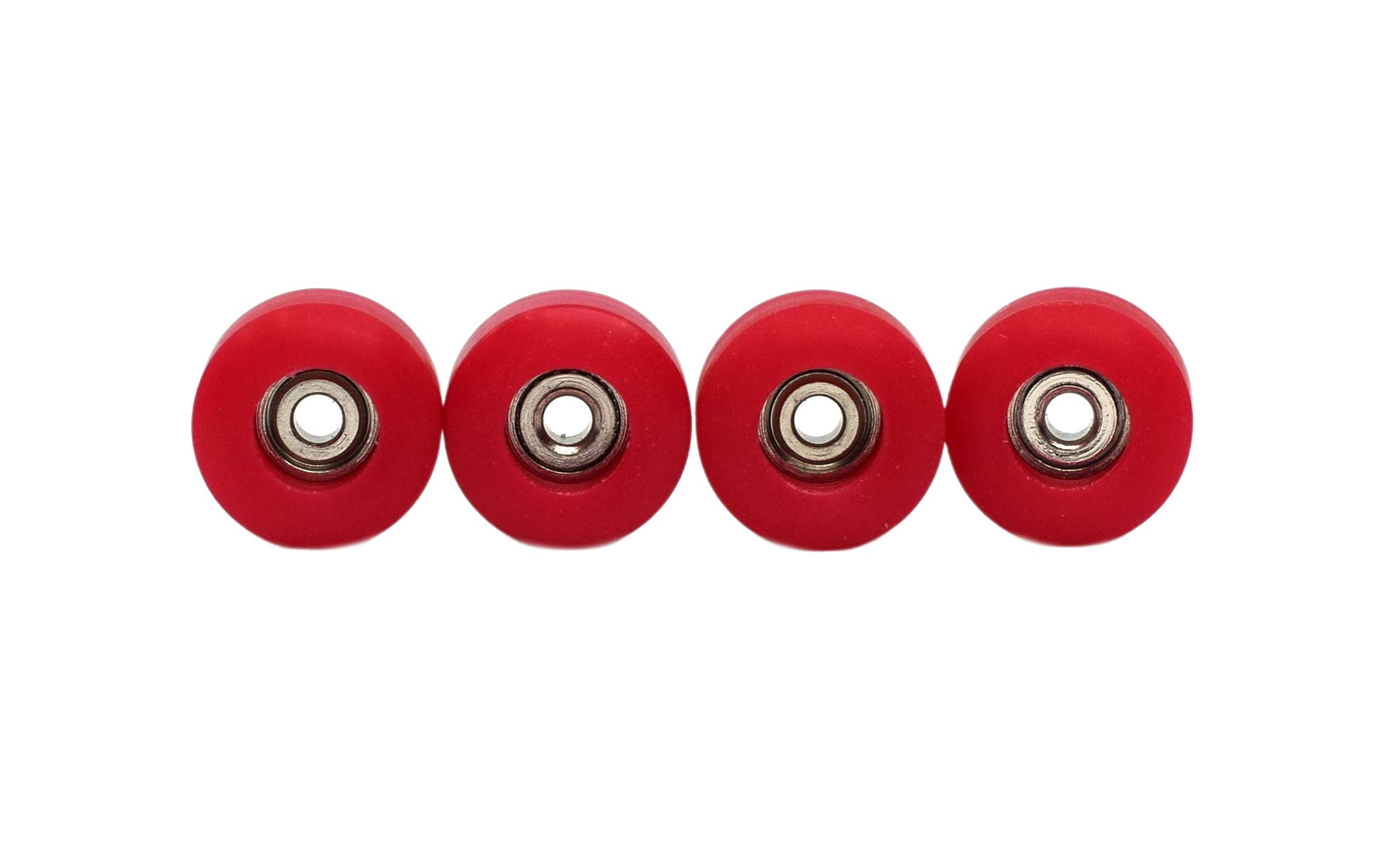 Teak Tuning Apex 71D Urethane Fingerboard Wheels, New Street Shape, 7.7mm Diameter, Ultra Spin Bearings - Made in The USA - Cherry Red Colorway