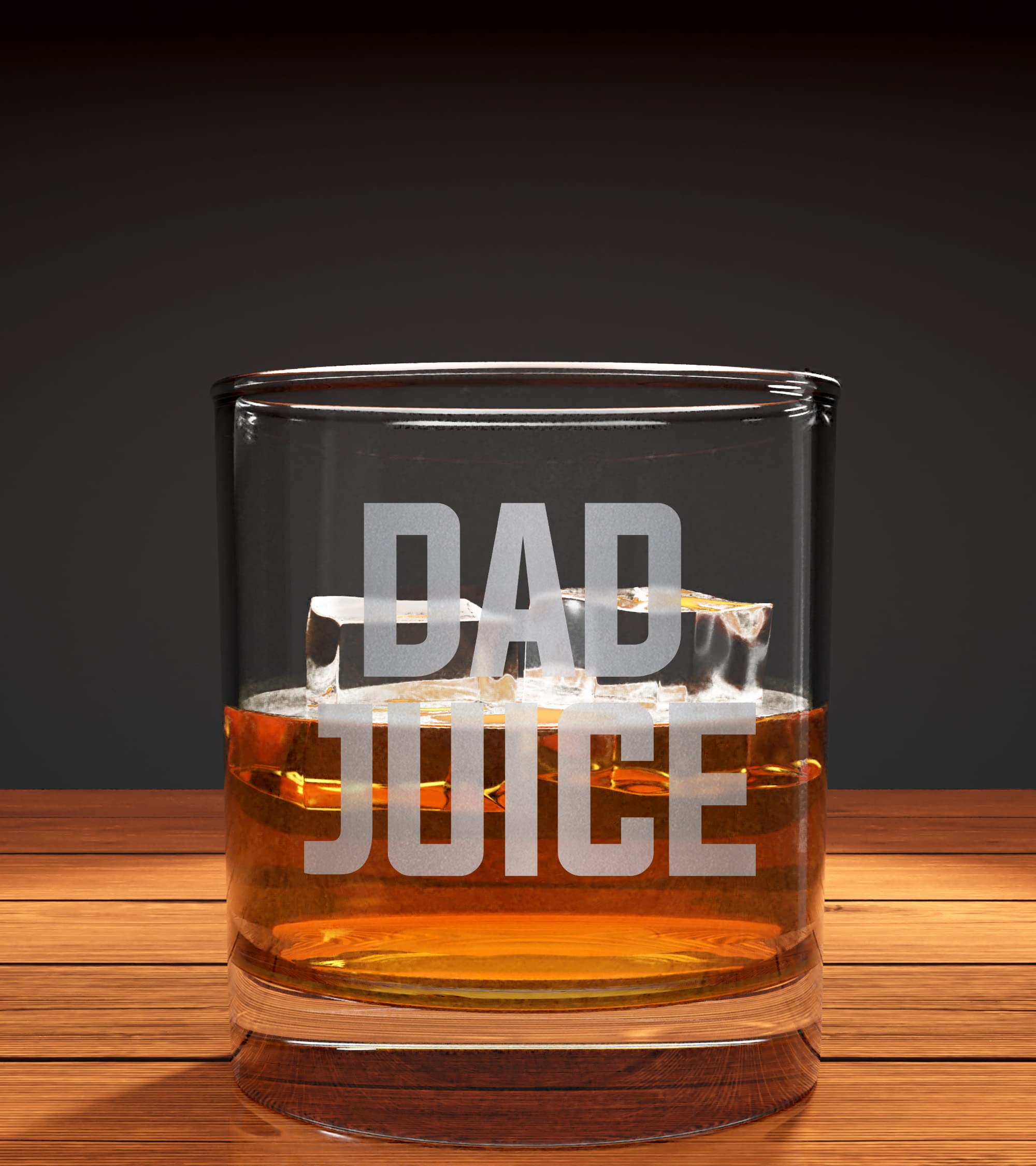 DAD JUICE Custom Personalized Whiskey Glass - Funny Gift for Dad Uncle Grandpa From Father's Day Gift