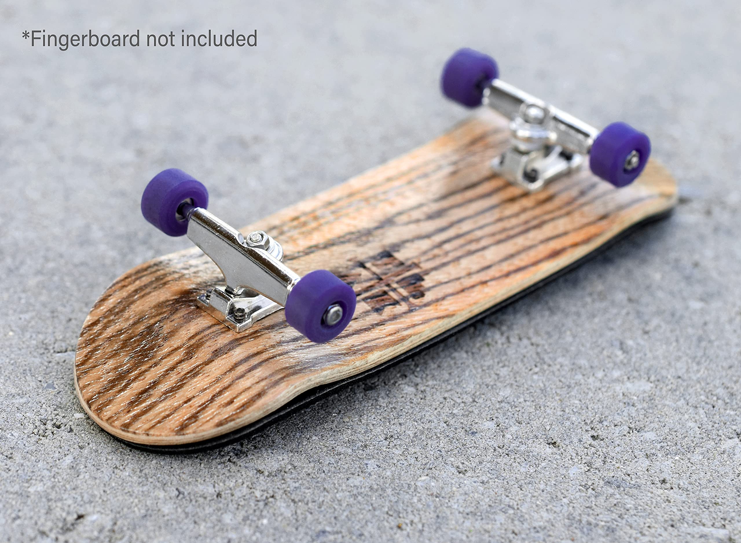 Teak Tuning Apex 61D Urethane Fingerboard Wheels - New Street Shape, 7.7mm Diameter - Ultra Spin Bearings - Made in The USA - Grape Colorway