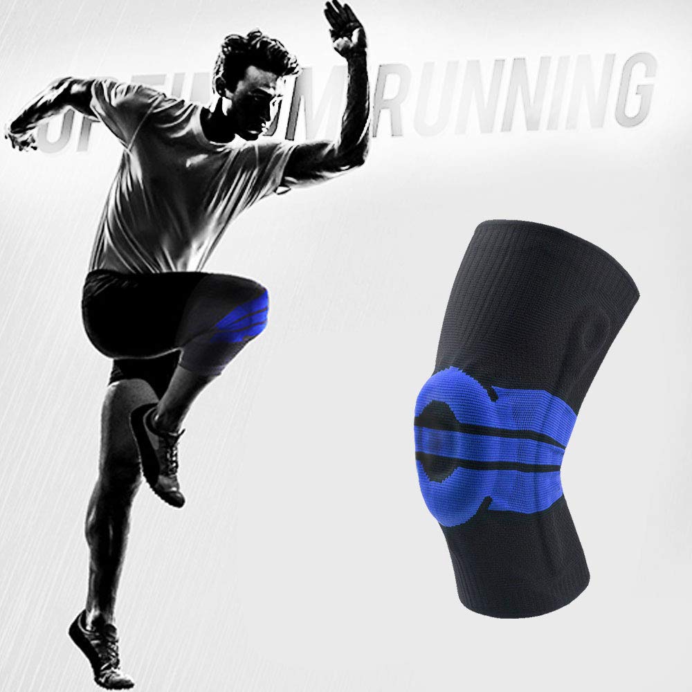 Cocobla Sports Knee Braces 2 Pack Stretch Fit Knee Sleeve Support Protector for Running, Injury Recovery, Pain Relief Men & Women