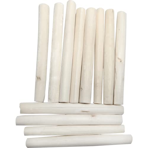 Mandarin Bird Toys by M&M 5513 Skinny Sola Logs Pk12 - Handcut Air Dried Natural Sola Wood Sticks, Easy for Birds to Chew and Shred, Lightweight, Break by Hand, Delight for Small Size Pets
