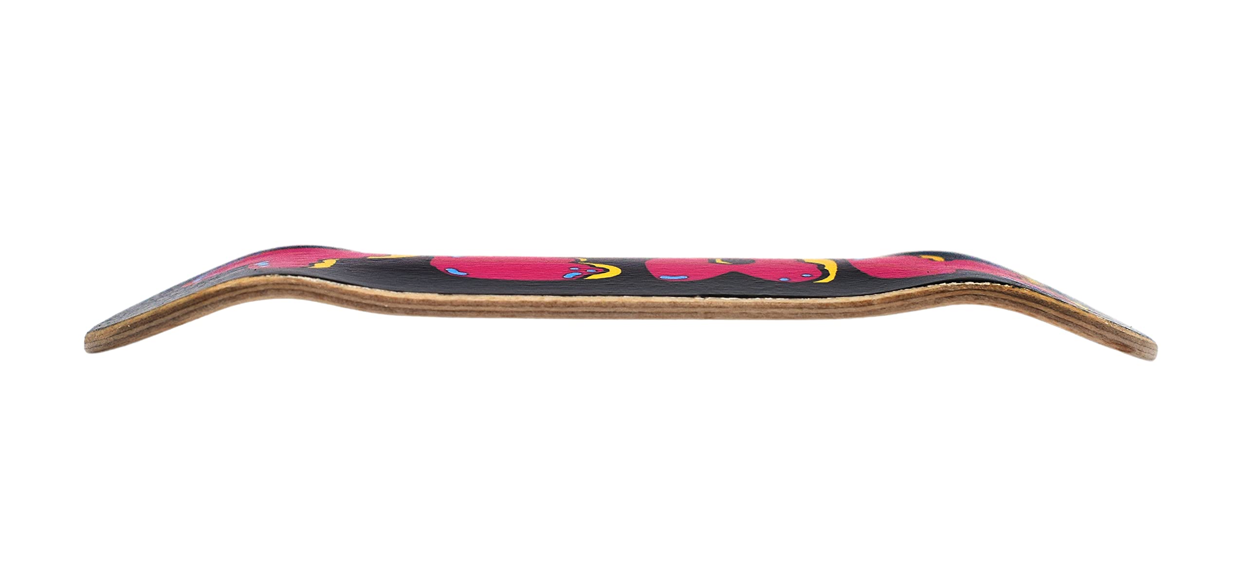 Teak Tuning Premium Fingerboard Graphic Deck, Donut Teak Logo - 32mm x 97mm - Heat Transfer Graphics, Pro Shape & Size - Pre-Drilled Holes - Includes Prolific Foam Tape