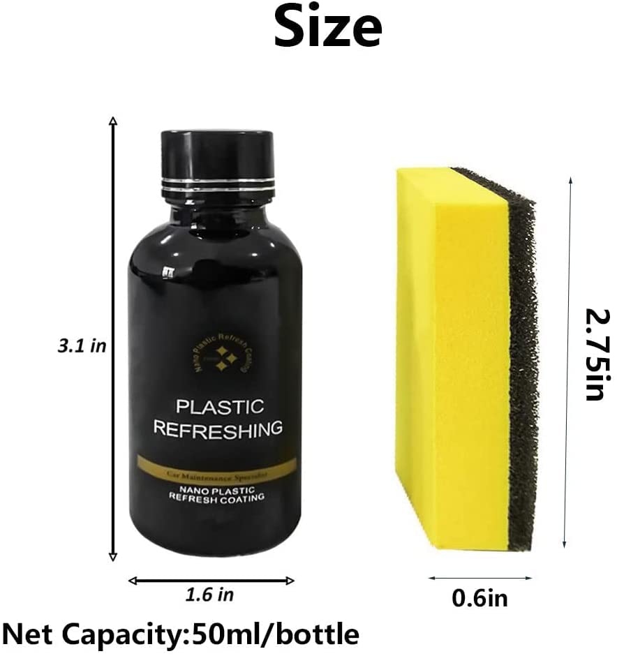 Sumcalio Car Plastic Part Retreading Agent,Auto Leather Refurbishment Paste,Exterior Restorer,Leather Interior Car Cleaner (1pcs)