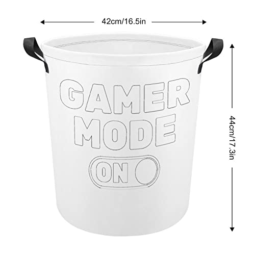 Gamer Mode On Large Laundry Basket Hamper Bag Washing with Handles for College Dorm Portable