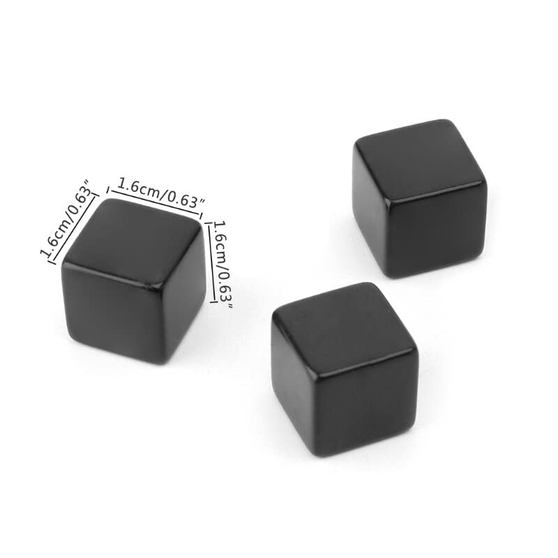 ZYM305 20pcs 16mm Dice Square Corner Blank Dice DIY Engravable Dice 6 Sided Poker Gambling Dice Board Game Teaching Dice Games Dice (Color : 2)
