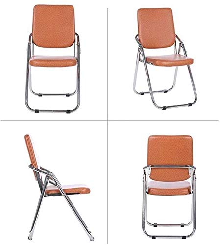 Sun Lounger Garden Chairs Foldable Deck Chair Chairs Folding PU Padded, Easy Storage Desk Seat Outdoor Balcony Terrace Office Portable Backrest (Color : Plating Brown)
