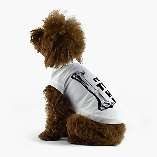 I Found This Humerus Dog T-Shirt - Text Design Dog Shirt - Funny Dog Clothing - White, L