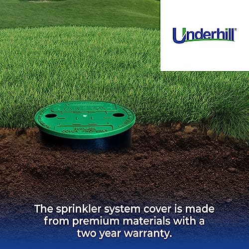 Underhill Sprinkler Valve Round Box Lid, VersaLid 6β to 7β Universal Cover for Automatic Irrigation System, Lawn, Yard, Outside, Green, VL-6