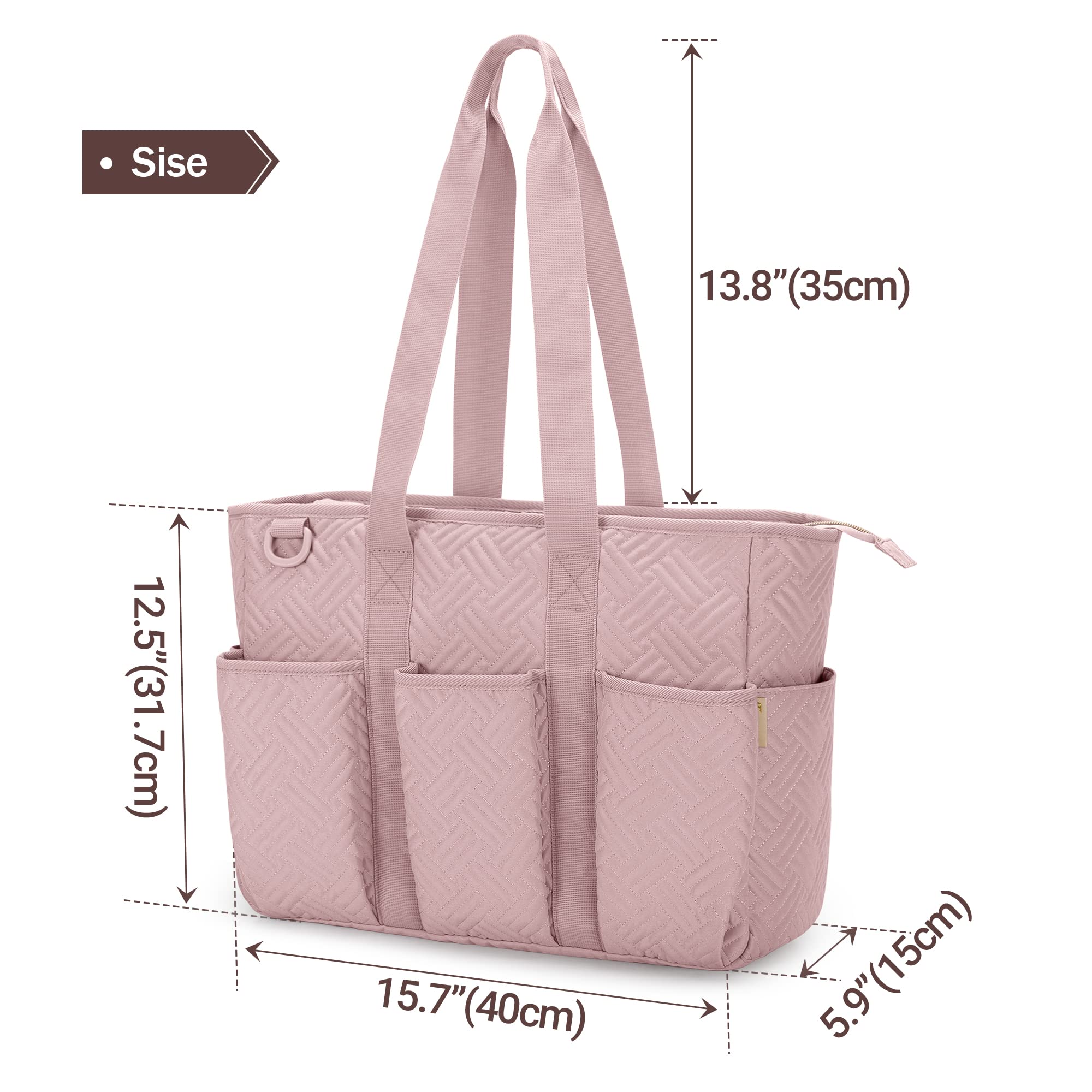 Fasrom Nurse Tote Bag for Work Nurses, Clinical Bag for Nursing Students and Home Health Care Staff, Pink (Empty Bag Only)