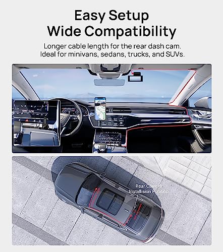HawkEvo 4K/2.5K Dash cam Front and Rear, 3.2'' in Display with GSP, WiFi, G-Sensor, Super Night Vision, Loop Recording, 24H Parking Mode, Wide Angle Dash Camera for Cars/Trucks, Supports 256GB Max
