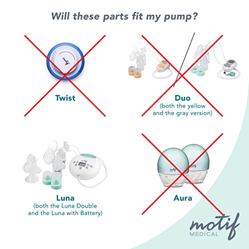 Motif Medical Breast Milk Storage Bottles - Two 160mL Bottles with Sealing Discs - Milk Collection Containers - Compatible with The Luna Breast Pump