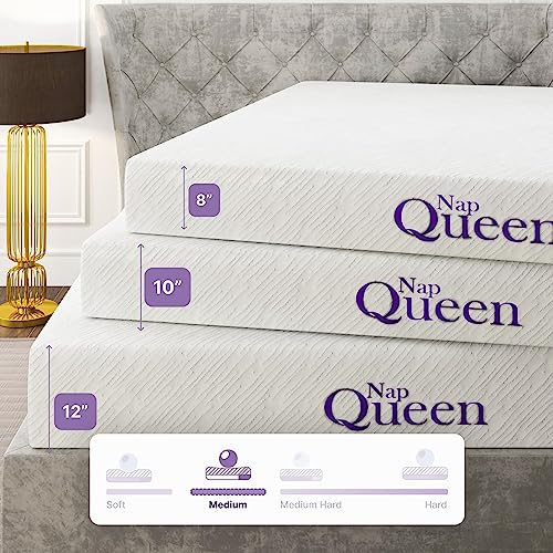 NapQueen 14 Inch Full Size Mattress, Cooling Gel Memory Foam Mattress, Bed in a Box